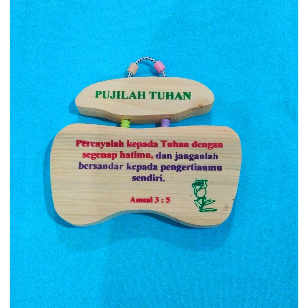 Jual Hiasan Dinding Kayu Rohani- Pujilah Tuhan - Minimalis Bermotif ...