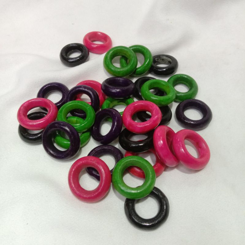 Jual Ring Kayu Warna 3 cm | Wooden Ring | Ring macrame | Ring gantung ...