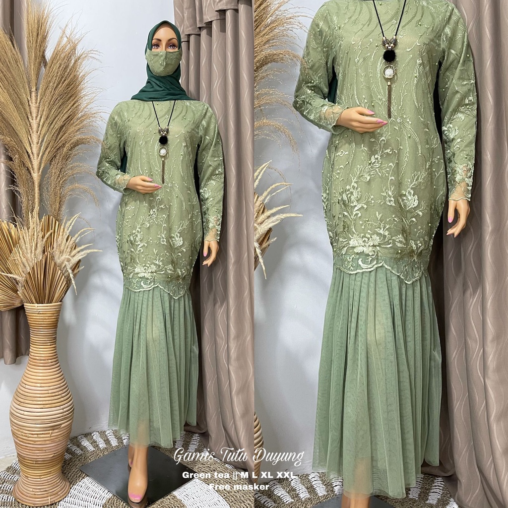 Jual Gamis Tutu Slim / Kebaya Modern / Gamis Lilac / Gamis Pesta Mewah ...