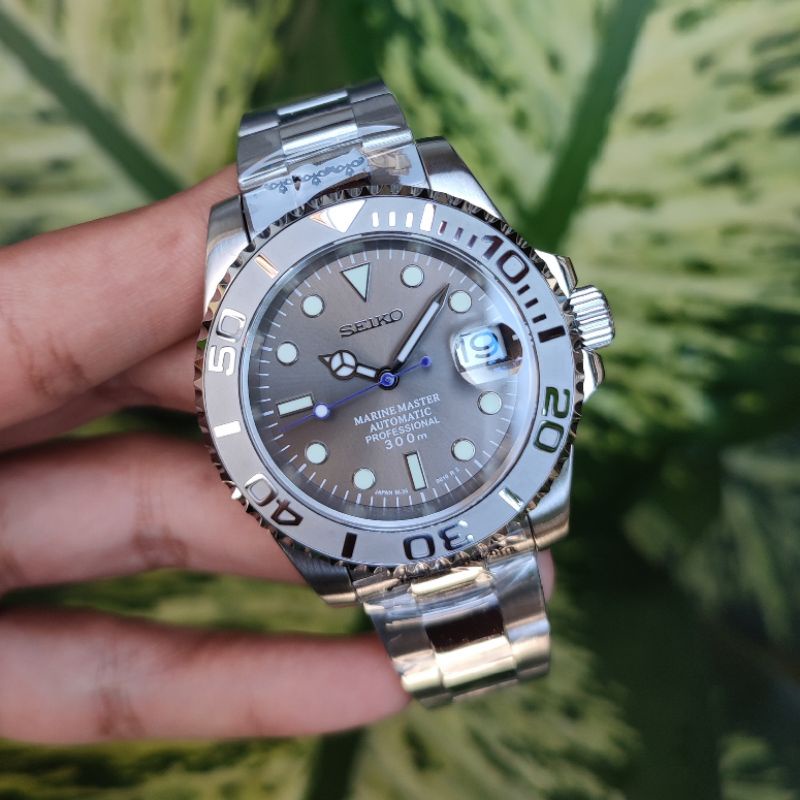 Jual Seiko Mod Submariner Rhodium Sapphire NH35 NH36 SKX SRPD Turtle Diver | Shopee Indonesia