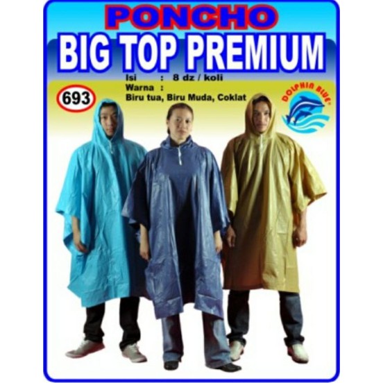 Jual Jas hujan PONCHO 693 BIG TOP PREMIUM DOLPHIN BLUE | Shopee Indonesia