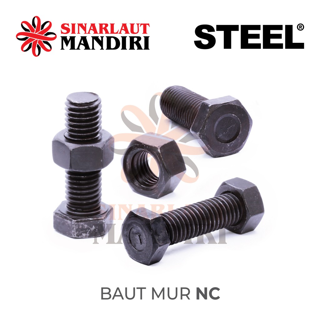 Jual Baut Mur Baja 8.8 NC / BM Baja 8.8 NC 5/16 x 4 | Shopee Indonesia