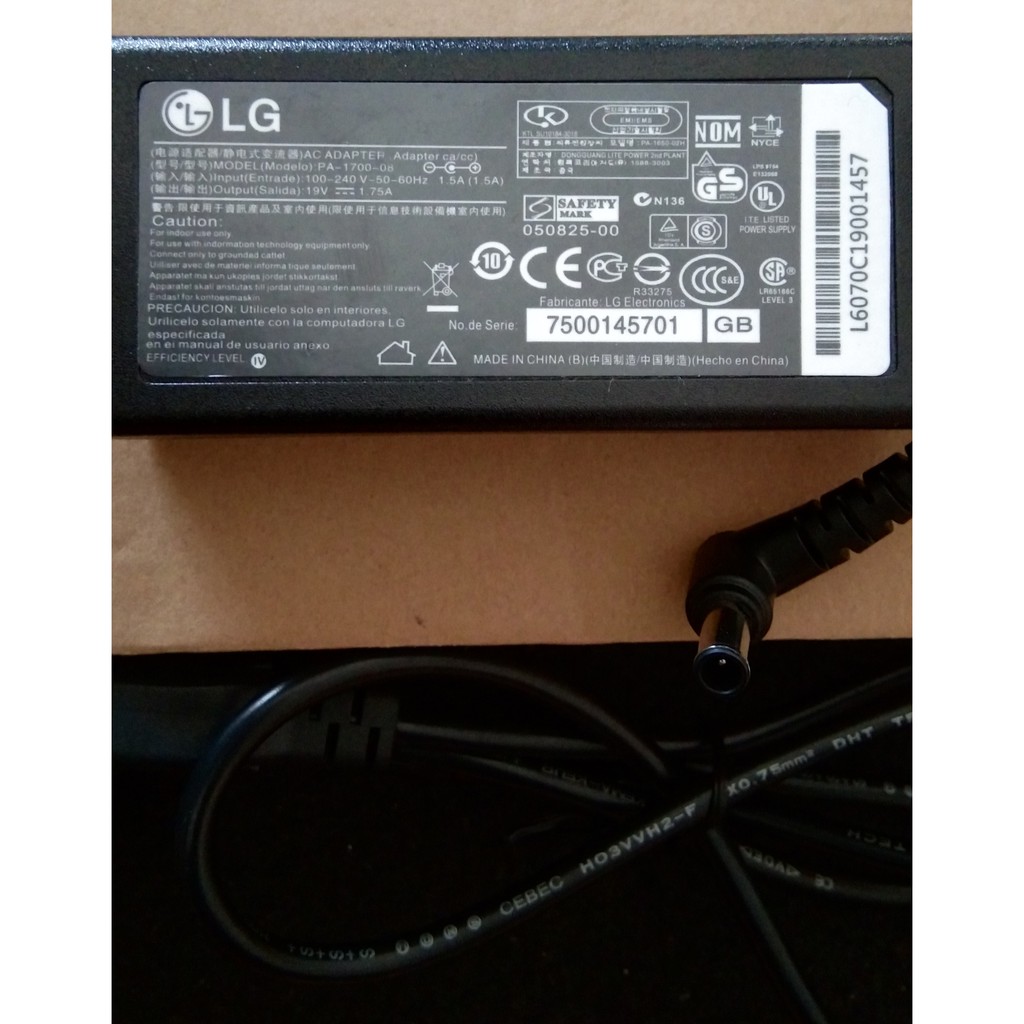 Jual Adaptor Monitor LG TV LED 19V-1.75a | Shopee Indonesia