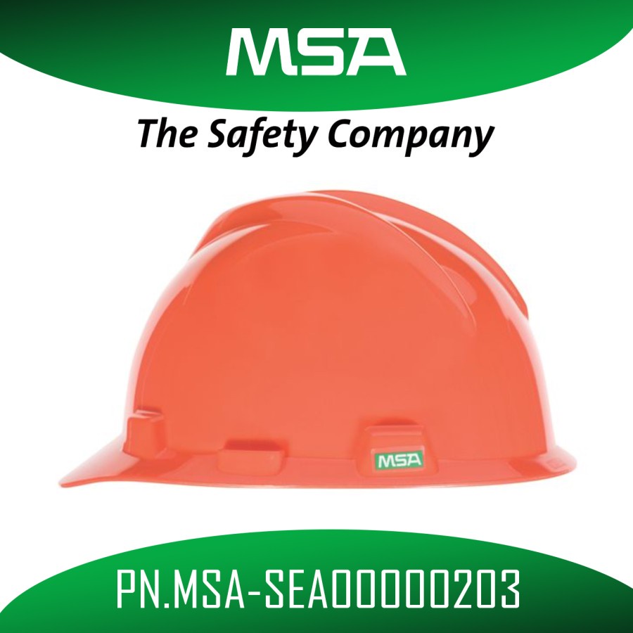 Jual Helmet MSA Safety Type V-Gard® Hard Slotted Cap W Staz-On ...