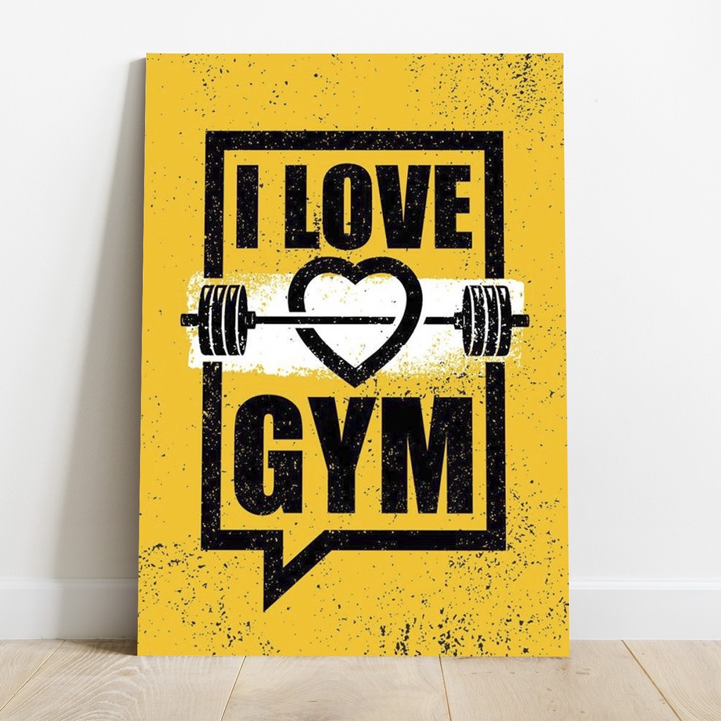 Jual Poster I Love Fitness Gym Sehat Bugar Olahraga Senam Dekorasi Wall ...