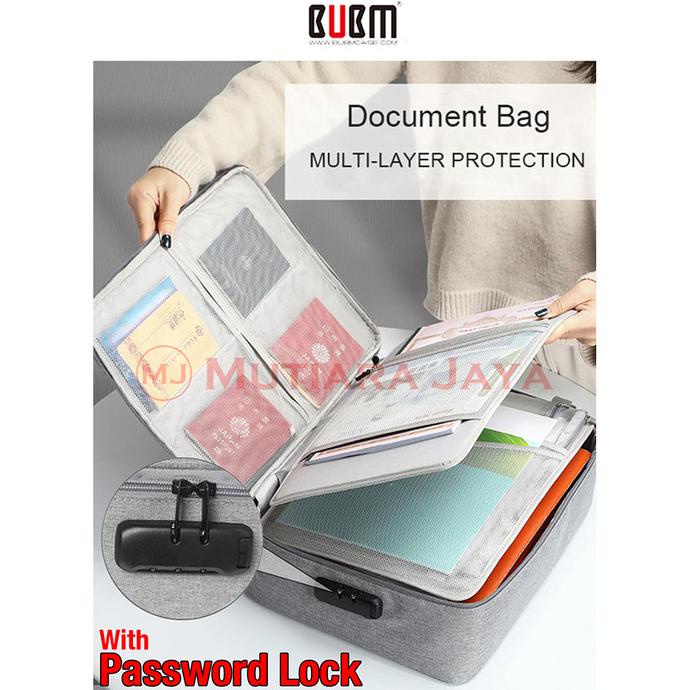 Jual PROMO BUBM Tas Koper Dokumen Organizer Dengan Kunci | Shopee Indonesia