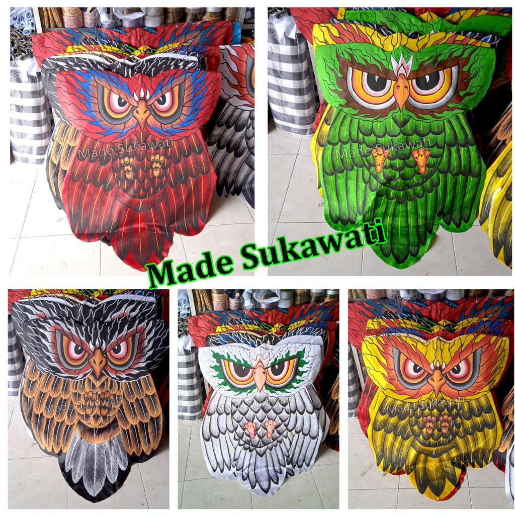 Jual Layangan Celepuk burung hantu lukis knock down 100cm layang layang ...