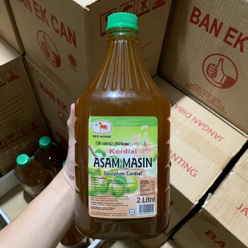 Jual Red Horse Kordial Asam Masin / Seng Mui 2 Liter Sourplum Cordial ...