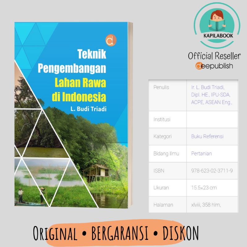 Jual Buku Teknik Pengembangan Lahan Rawa di Indonesia - ORIGINAL - Soft ...