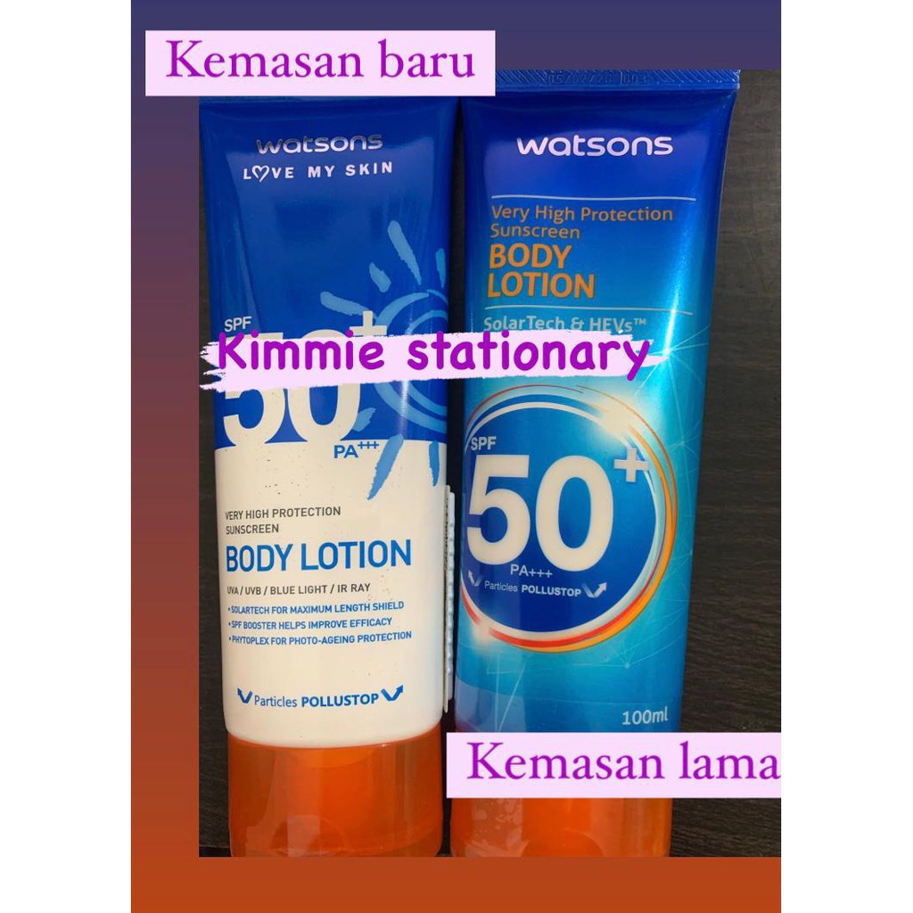 Jual WATSONS BODY LOTION SUNSCREEN SPF 50 / SUN BLOCK WATSONS | Shopee ...