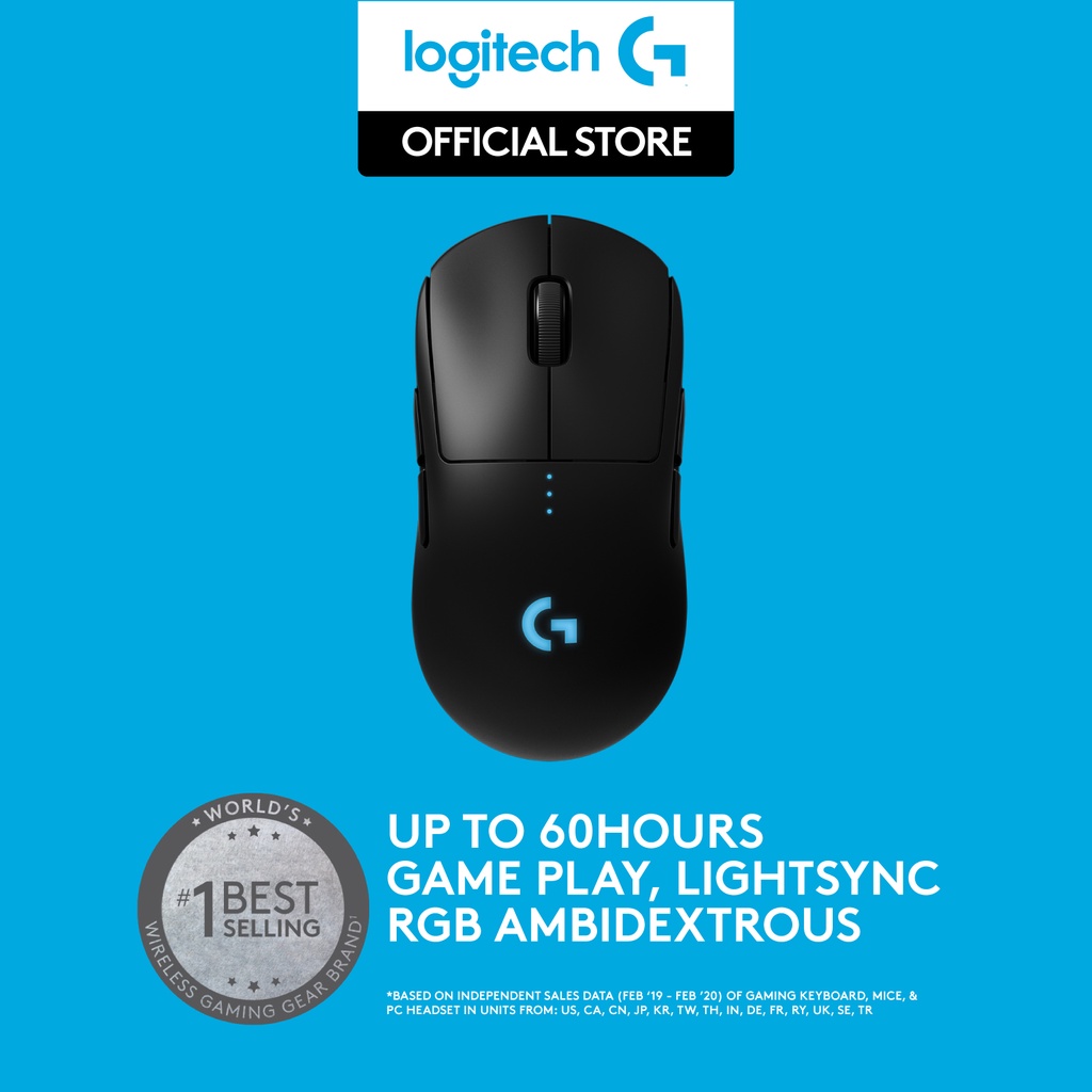 Jual Logitech G PRO Wireless (GPW) Mouse Gaming HERO 25K DPI for ...