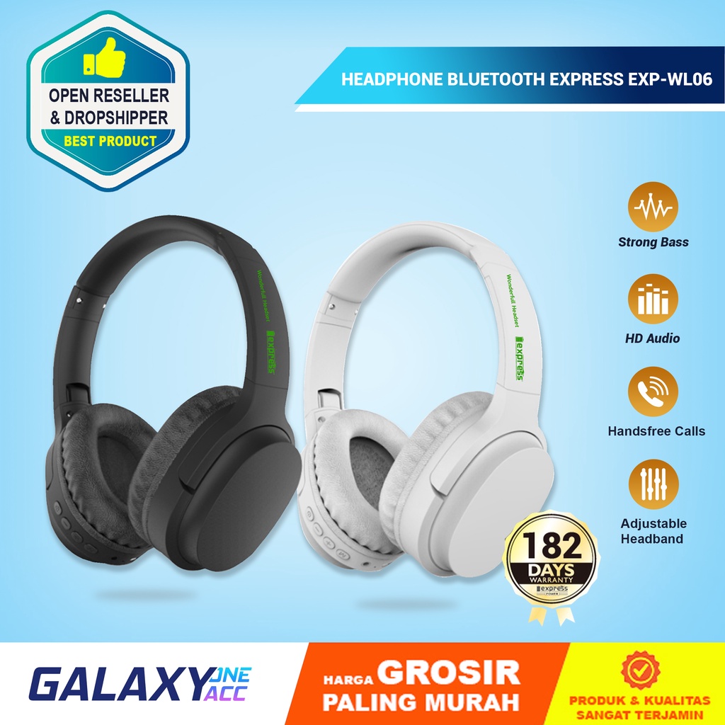 Jual HEADPHONE BLUETOOTH EXPRESS EXP-WL06 MEGA BASS PRO | Shopee Indonesia