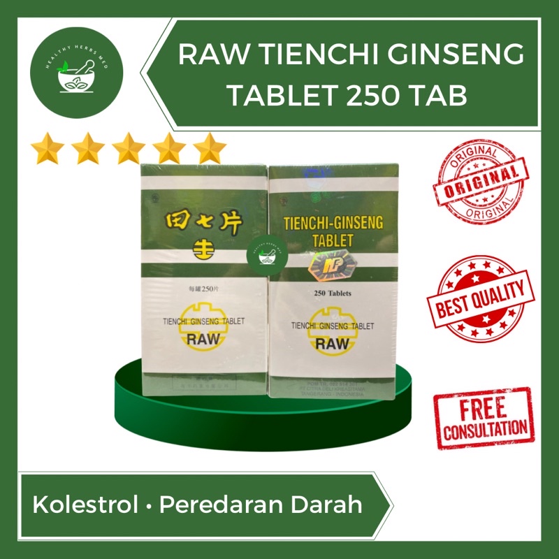 Jual Raw Tienchi Tablets Tien Chi 250 Tablet Obat Kolesterol Sirkulasi ...