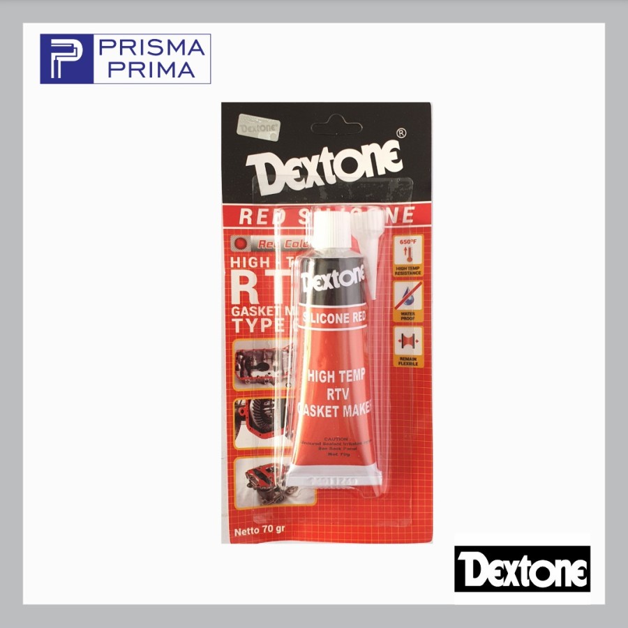 Jual Dextone Red Silicone Lem Gasket Merah 70 gr | Shopee Indonesia