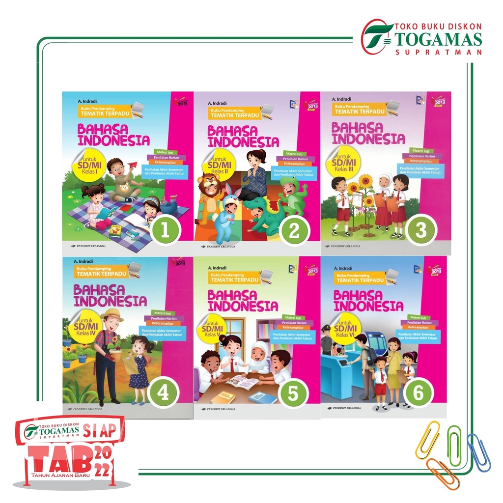 Jual BUKU PENDAMPING TEMATIK TERPADU : BAHASA INDONESIA SD 1/2/3/4/5/6 - ERLANGGA | Shopee Indonesia