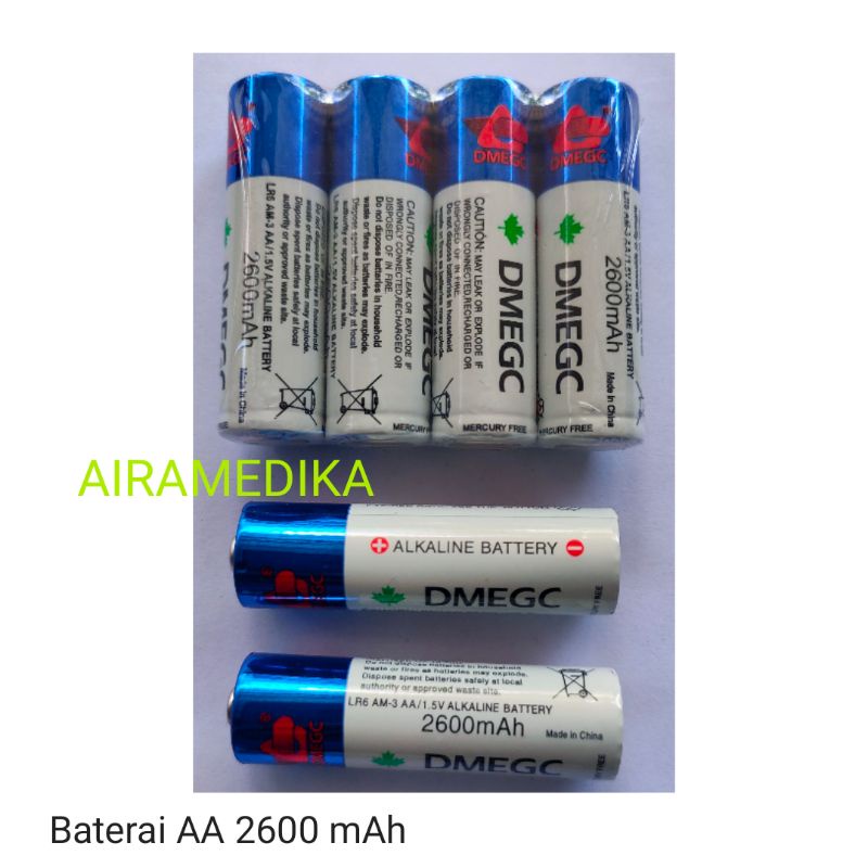 Jual Baterai AA Alkaline DMEGC 2600 mAh/Batrai Batere | Shopee Indonesia