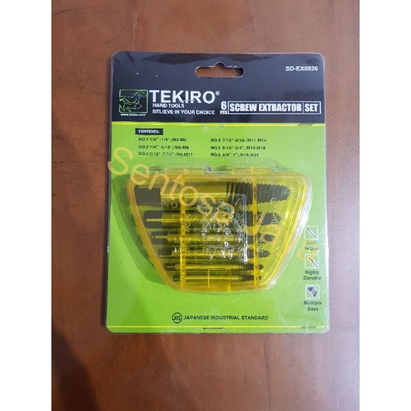 Jual Hand Tap Balik / Screw Extractor Set 6 pcs Tekiro | Shopee Indonesia