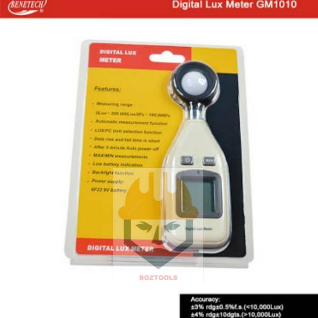 Jual Luxmeter Digital Lux Light flux Meter without wire pengukur cahaya ...