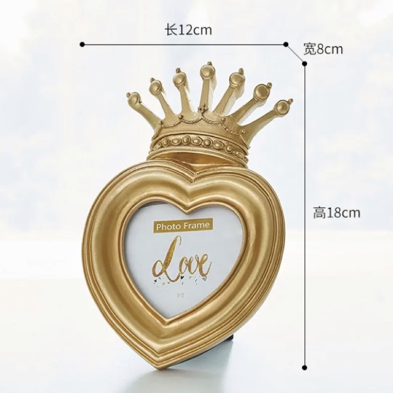 Jual Crown Gold Frame bingkai foto mahkota emas luxury aesthetic cantik ...