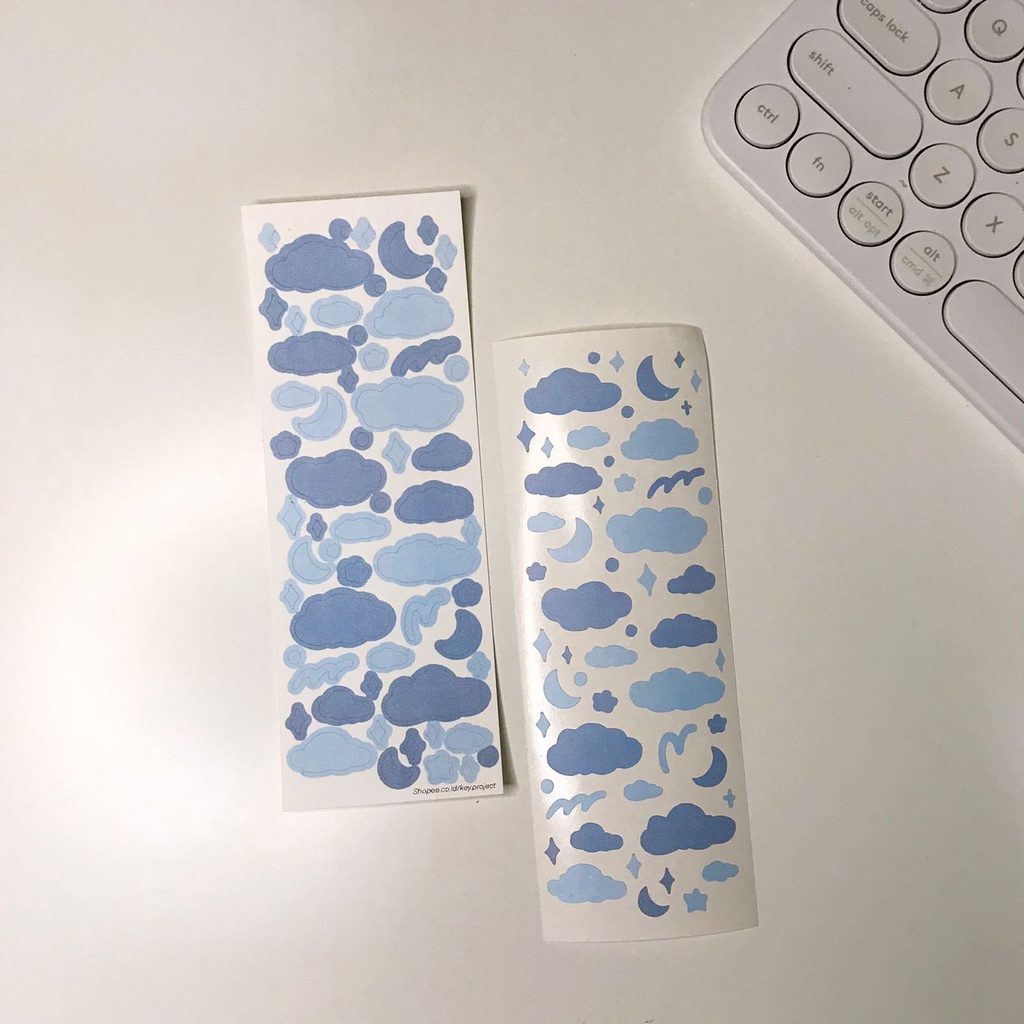 Jual Stiker awan/ Cloud sticker untuk dekorasi jurnal/ aesthetic sticker | Shopee Indonesia