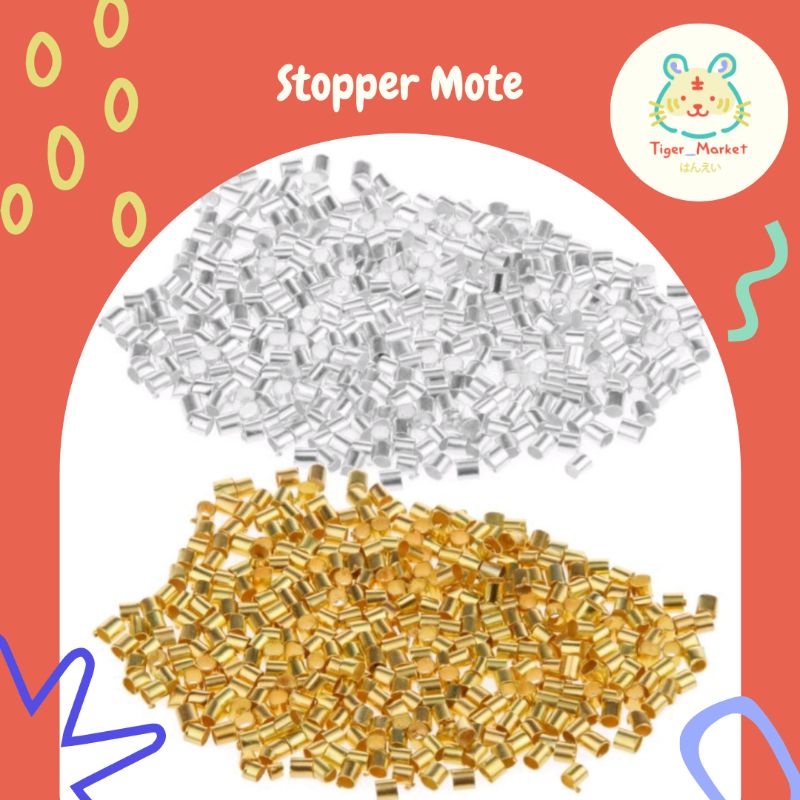 Jual stopper merica atau tabung 2mm emas atau silver | Shopee Indonesia