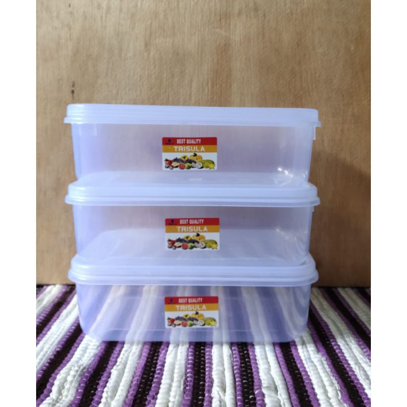 Jual toples kotak plastik Bening / Tempat Makan Sayuran 700 ml | Shopee ...