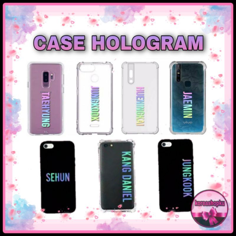 Jual CASE HOLOGRAM KPOP CUSTOM NAMA MEMBER BTS EXO BLACKPINK TWICE GOT7 ...