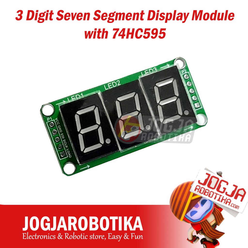 Jual 3 Digit Seven Segment Display Module with 74HC595 | Shopee Indonesia