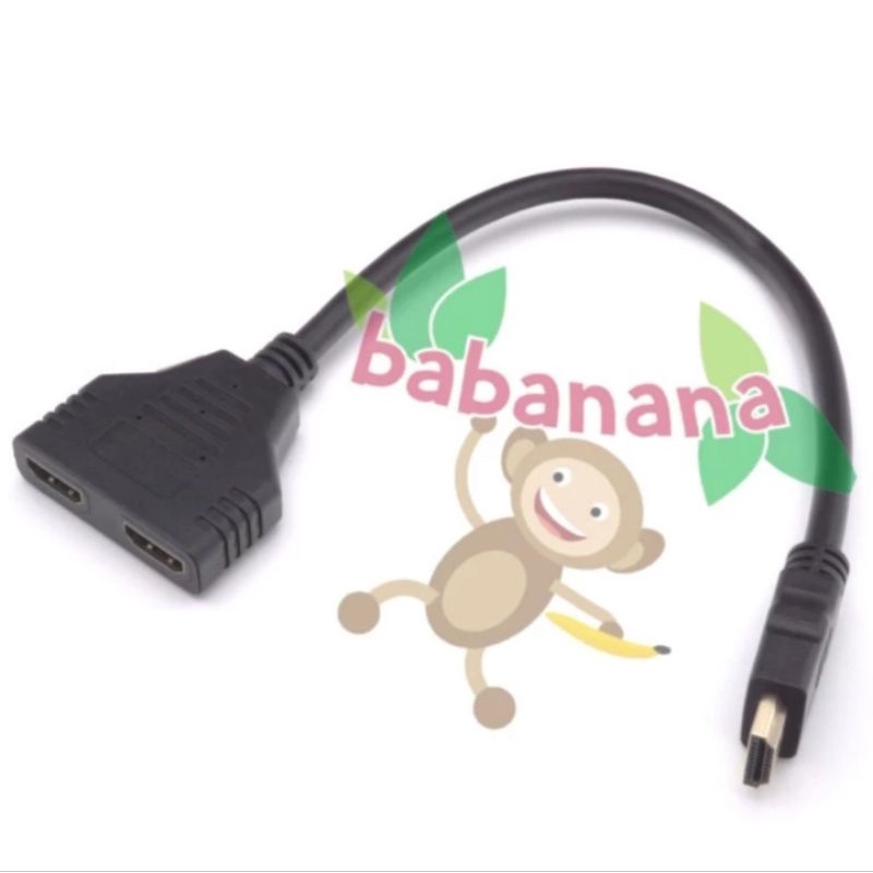 Jual Kabel splitter hdmi display cabang 1 input 2 output cable adapter | Shopee Indonesia