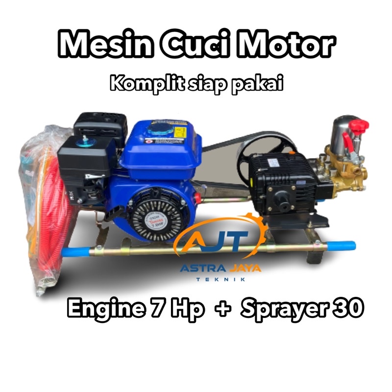 Jual Mesin Steam Cuci Motor Mobil Komplit Siap Pakai Power Sprayer 30 + GX 200 (7HP) Mesin ...