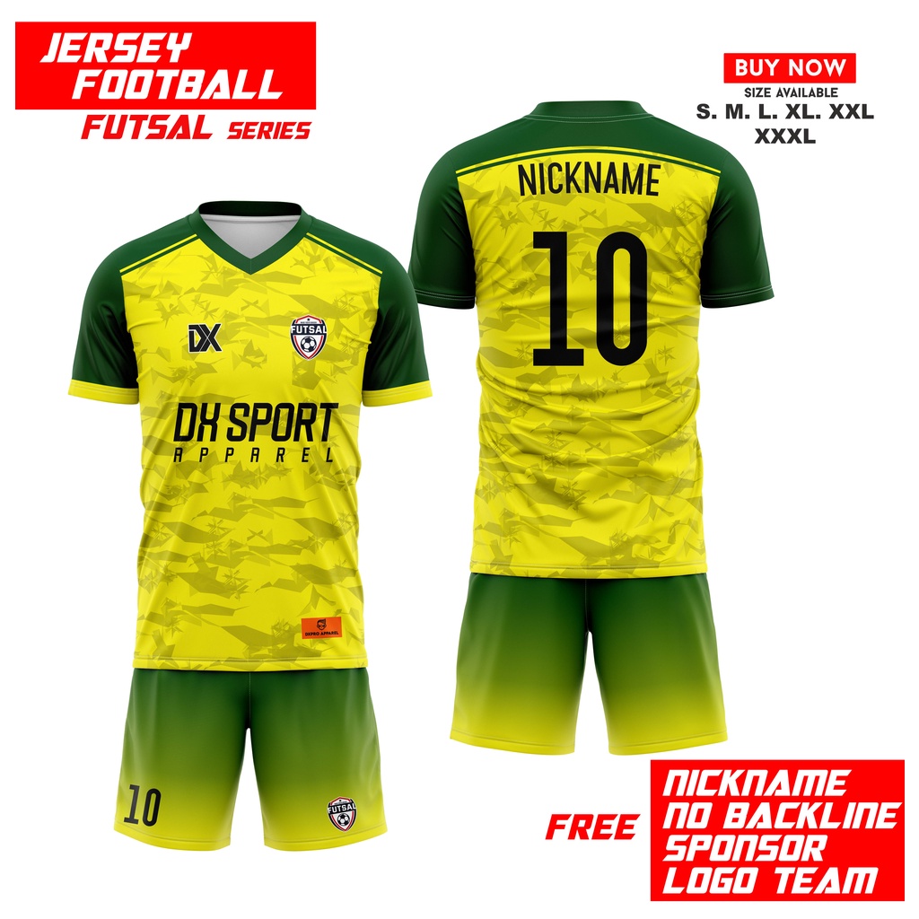 Jual JERSEY FUTSAL OLAHRAGA CUSTOM DESAIN NAMA LOGO SPONSOR NOMOR ...