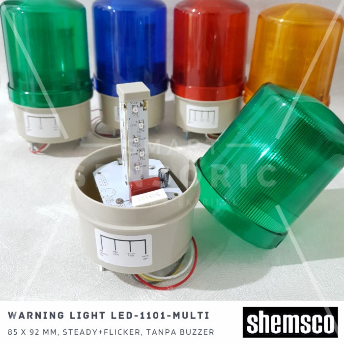 Jual Produk Terbaru Shemsco Led-1101 12-220V Warning Lamp Rotary Light 4Inch Green | Shopee ...