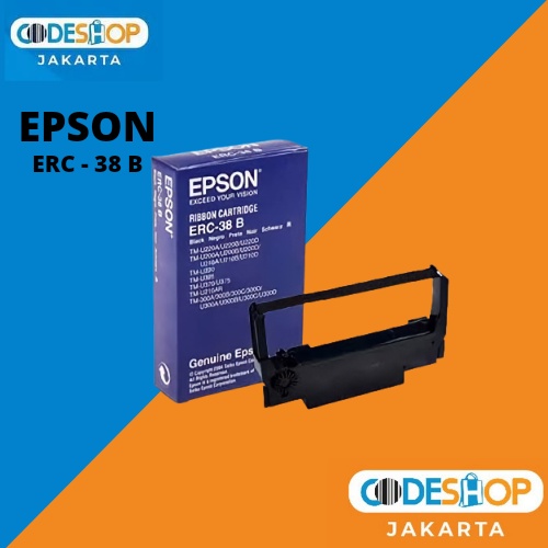 Jual CARTRIDGE PITA RIBBON PRINTER KASIR EPSON TMU 220 - ERC-38 B BLACK ...