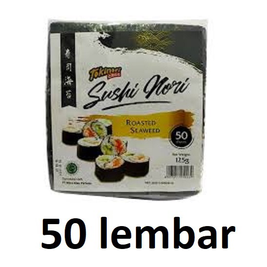 Jual Tokinori Sushi Nori 50 Sheet ( Halal ) Roasted Seaweed | Shopee ...