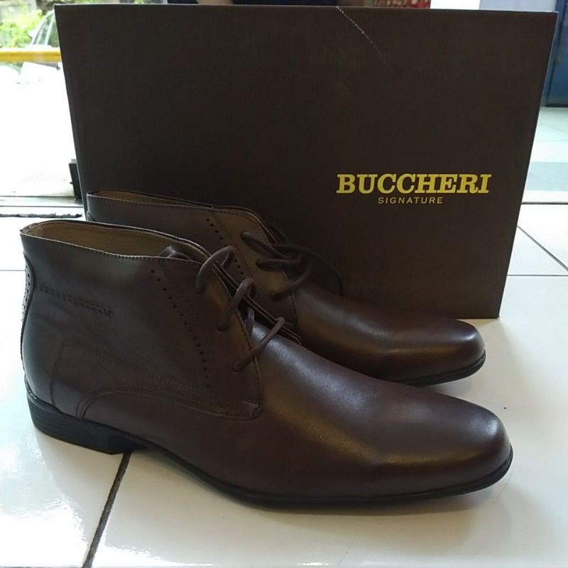Jual Buccheri signature boots warna darkbrown | Shopee Indonesia