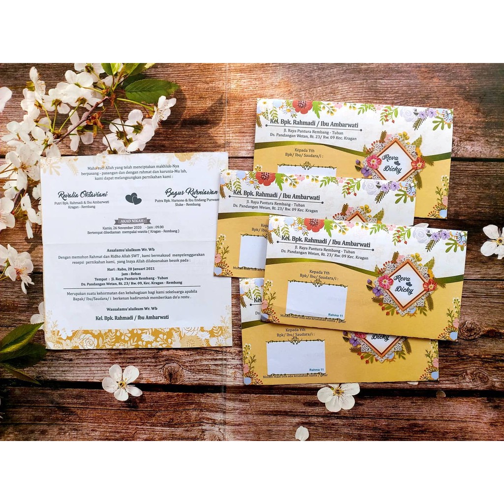 Jual Undangan Pernikahan Murah Unik Elegan Nikah Kertas - rahma 11 ...