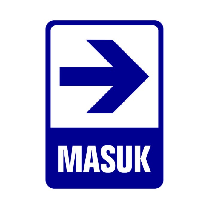 Jual sign RAMBU PLANG JALAN MASUK 30CM X 45CM PLAT akrilik | Shopee ...