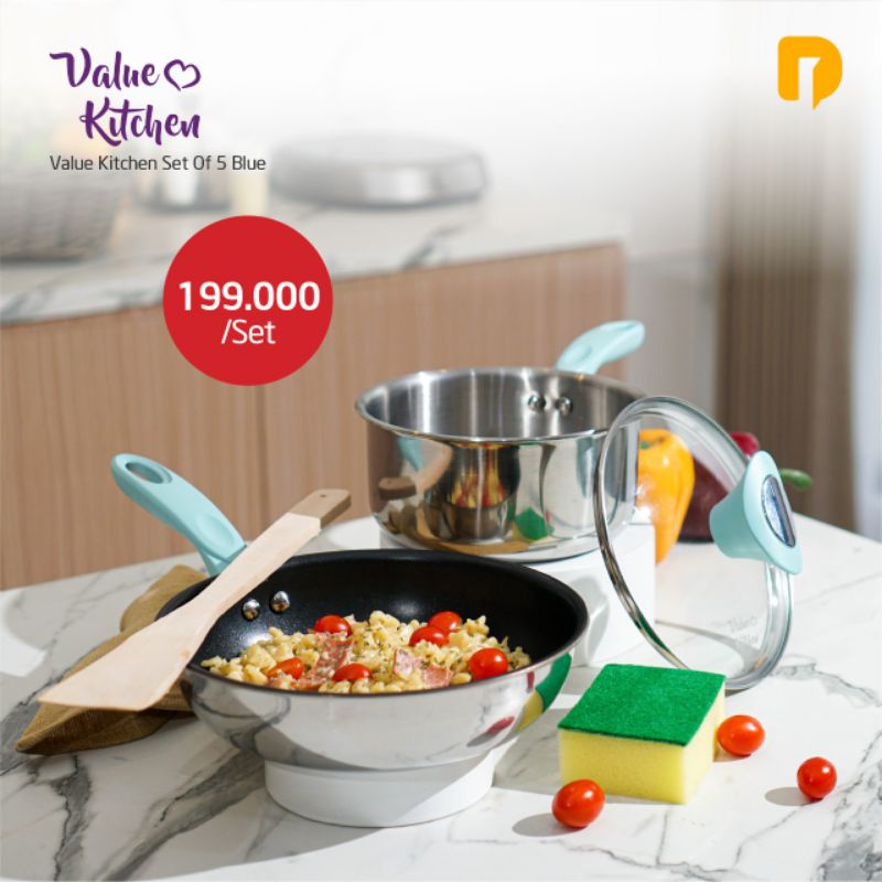 Jual Panci Set Value Kitchen Teflon Frypan Fry Pan Frying Pan Wajan ...