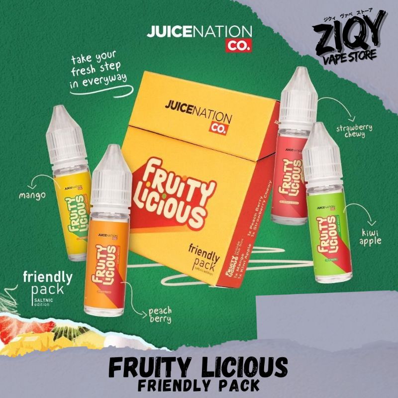 Jual liquid fruity licious friendly pack | Shopee Indonesia