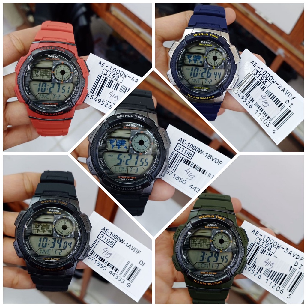 Jual Casio 100% Original AE-1000 Jam Tangan Pria Tali Karet | Shopee Indonesia