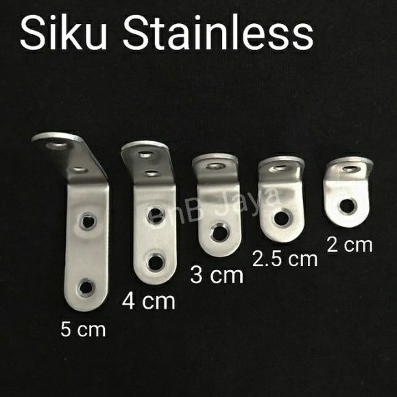 Jual Siku L Stainless Steel/SS Uk. 2 , 2½ ,3 ,4 ,5, 6½, 8, 10, 12½, 15 ...