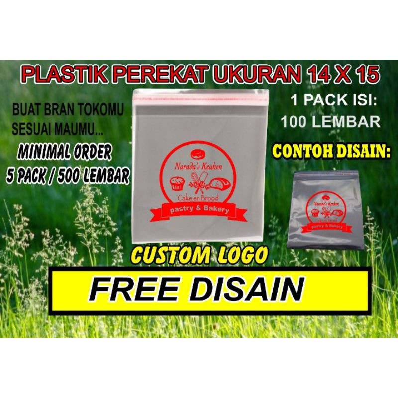 Jual Plastik roti custom UKURAN 14 X 15 \ PER 1 LEMBAR | Shopee Indonesia