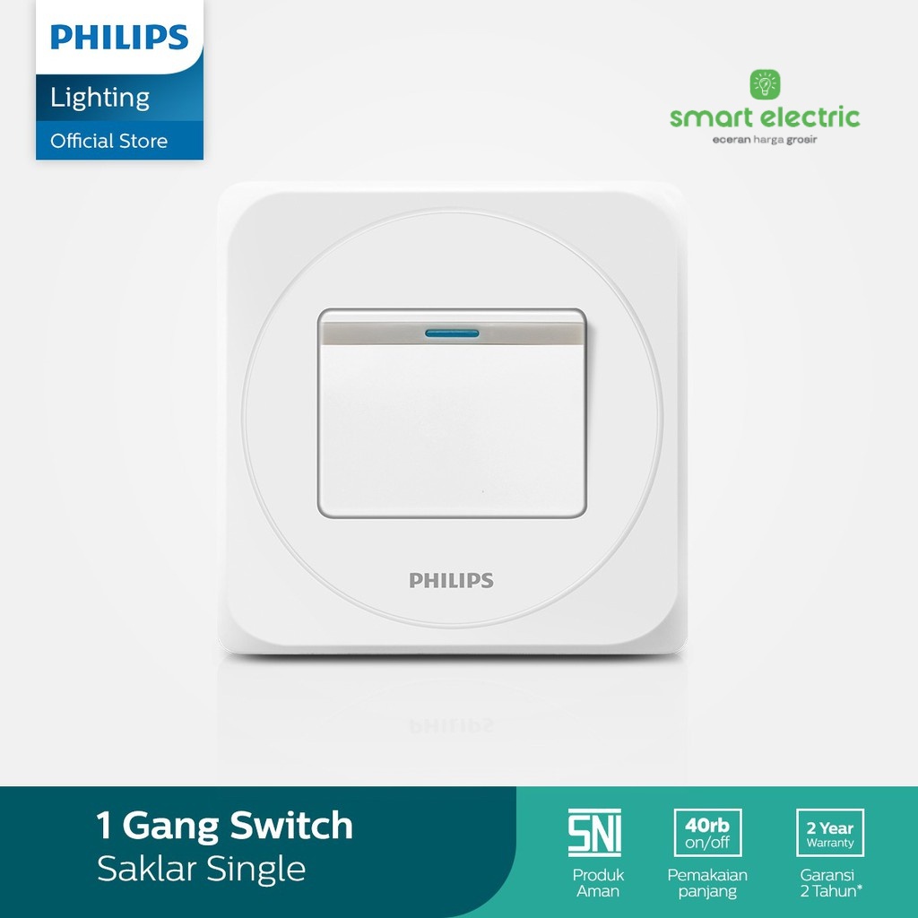 Jual Philips Simply Saklar Tunggal 1 Gang Switch Bagus Cantik | Shopee ...