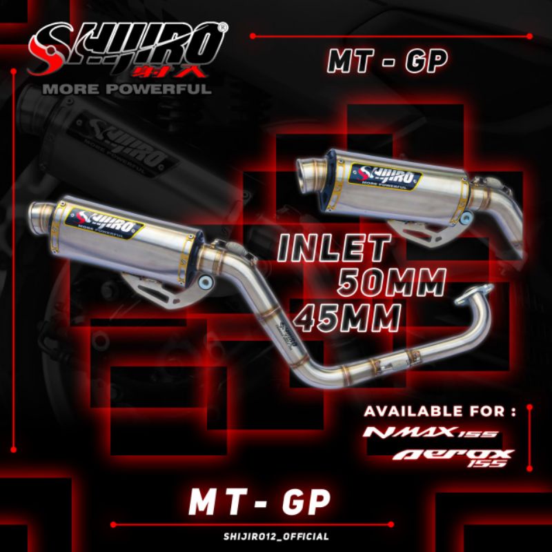 Jual Knalpot Shijiro Tipe MT GP Aerox N max Vario 125 Vario 150 Vario ...