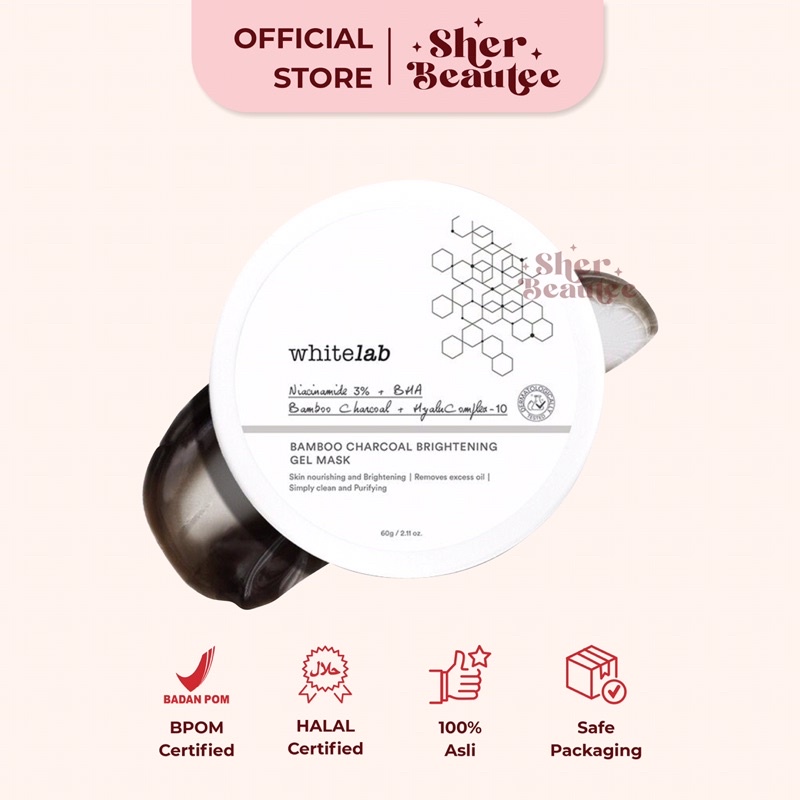 Jual Whitelab Bamboo Charcoal Brightening Gel Mask 60g | Shopee Indonesia