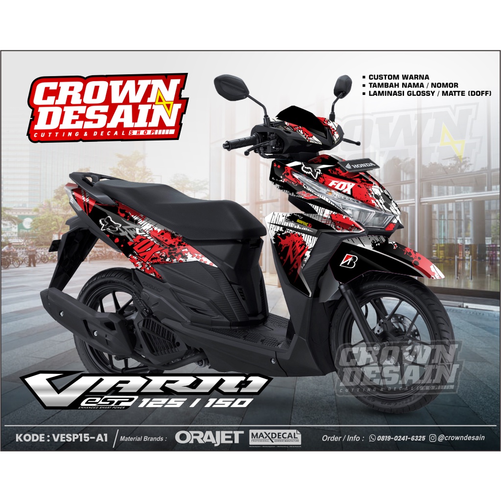 Jual Decal Vario Esp 125/150 Grafis - Sticker Decal VARIO 150 LED ...