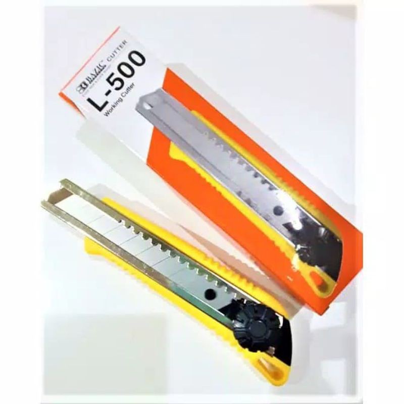 Jual CUTTER Besar BAZIC L - 500 (Kemasan dus/pc) | Shopee Indonesia