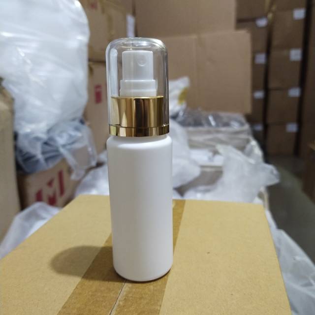 Jual BOTOL SPRAY YL 60 ML PUTIH DOVE HDPE TUTUP GOLD FULLCAP (TUTUP ...