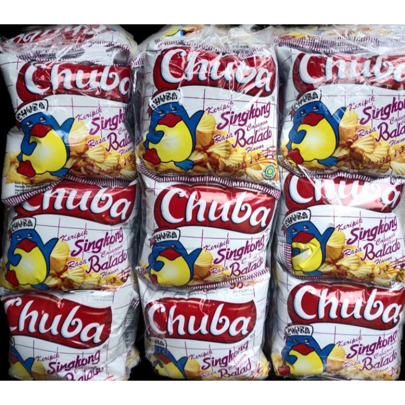 Jual Chiki Chuba Keripik singkong Keju/Balado/Balado Ijo 1 Pak isi ...