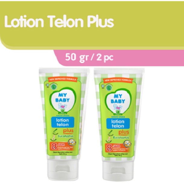 Jual MY BABY Lotion Telon Plus 50 g (2 pcs)- Losion Bayi Krim Telon Anti Nyamuk 8 Jam - Exp: 04. ...